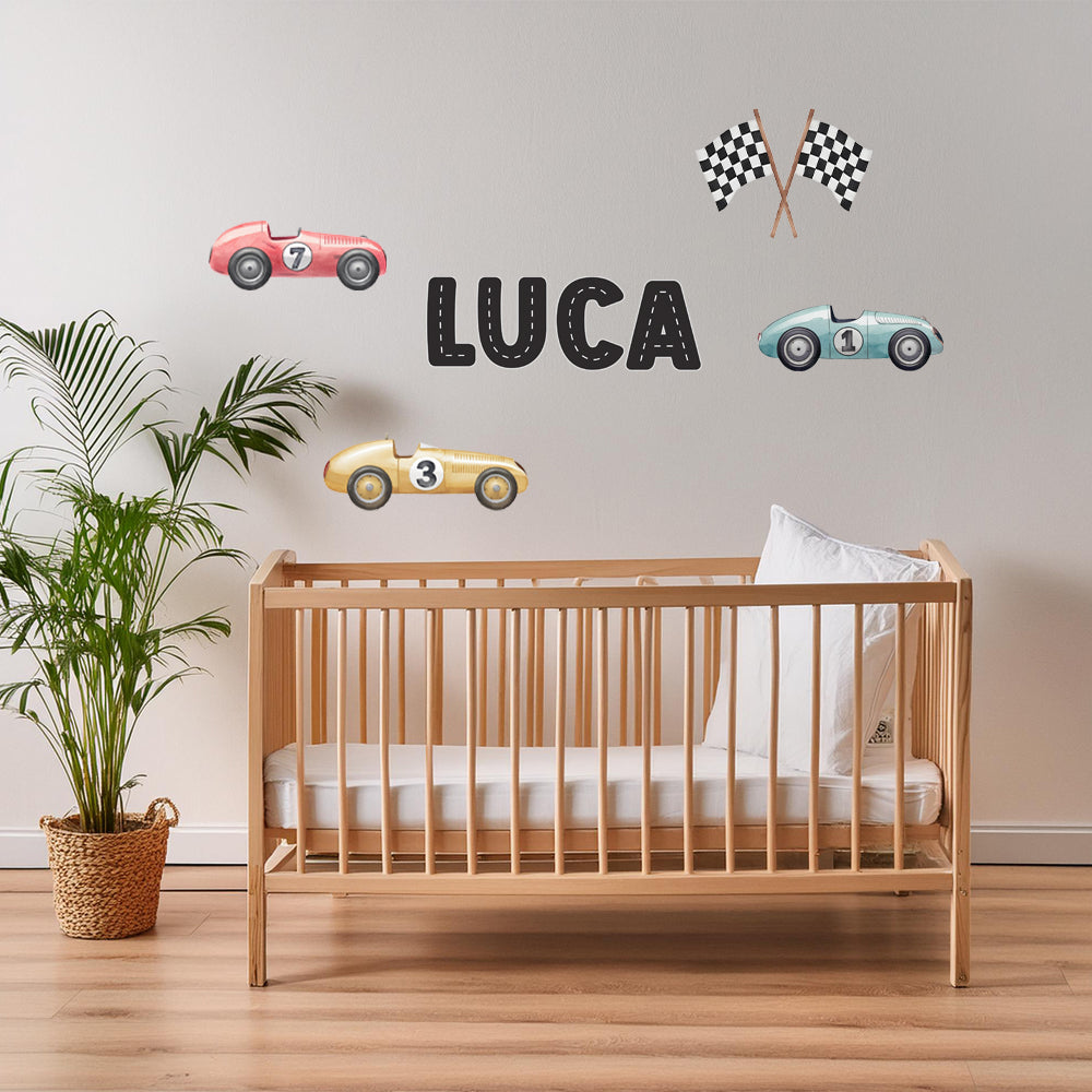 Personalised Name Car Wall Stickers AW1015