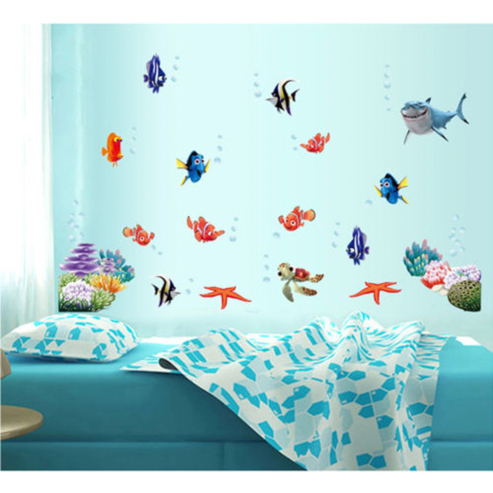 Finding Nemo Bedroom Ideas New Finding Nemo Shark Fish Wall Sticker