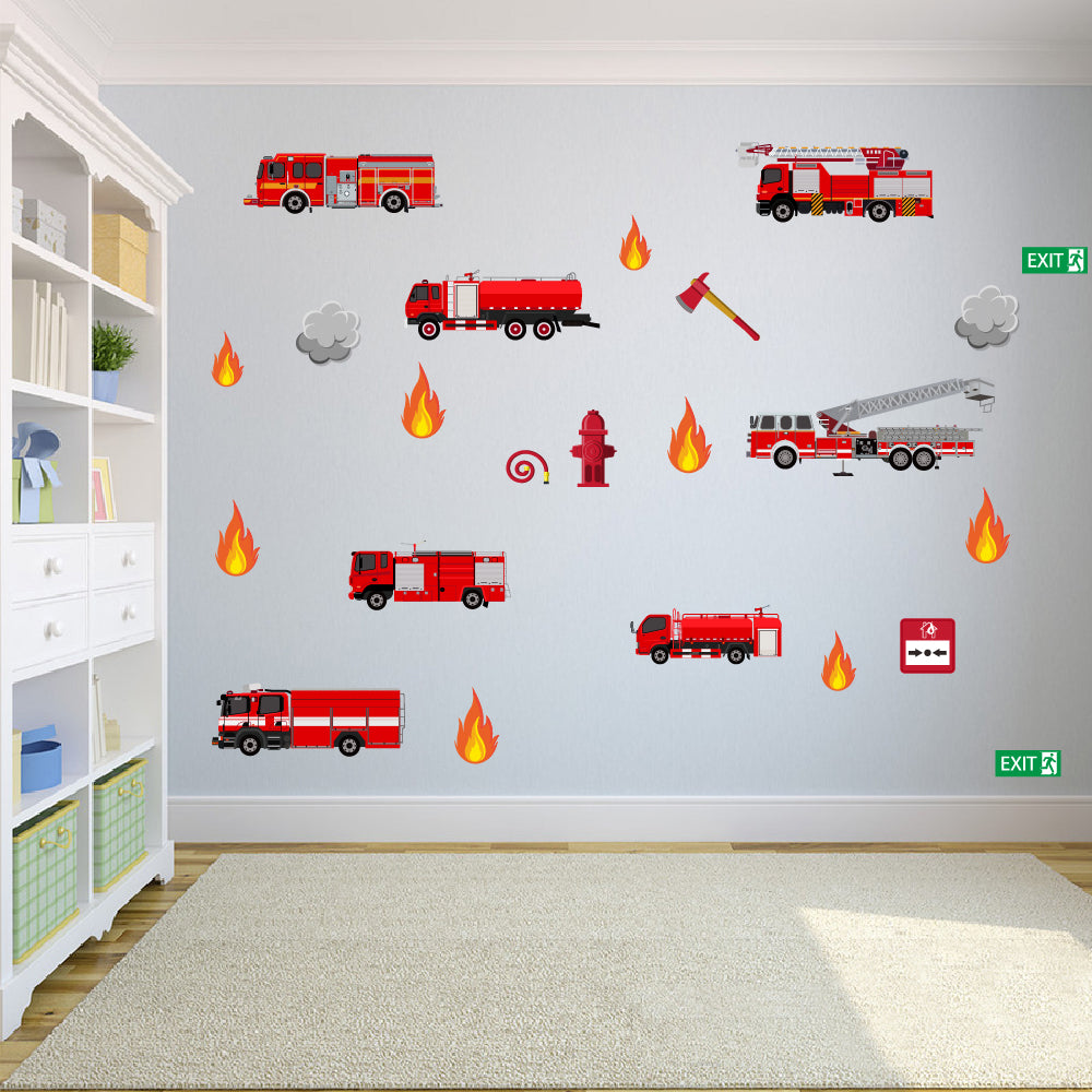 Fire Truck / Fire Engine Wall Stickers