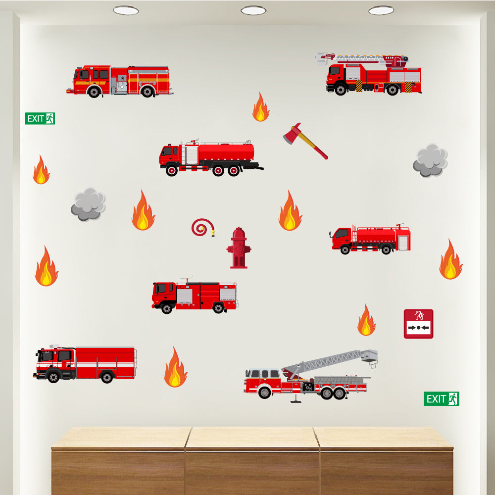Fire Truck / Fire Engine Wall Stickers