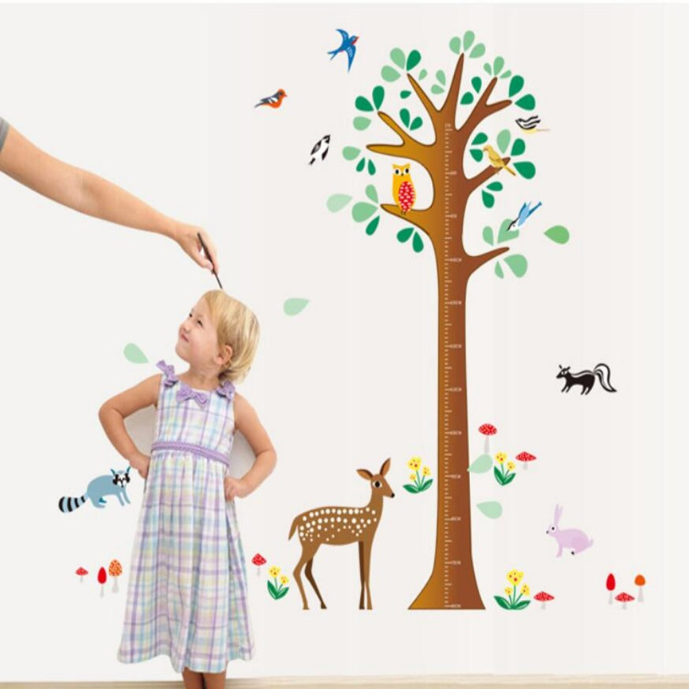 Deer height chart decal