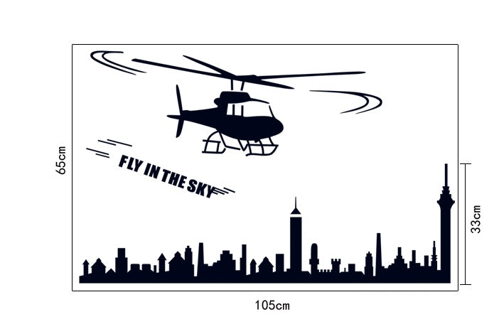 Helicopter Wall decal - AW7071H